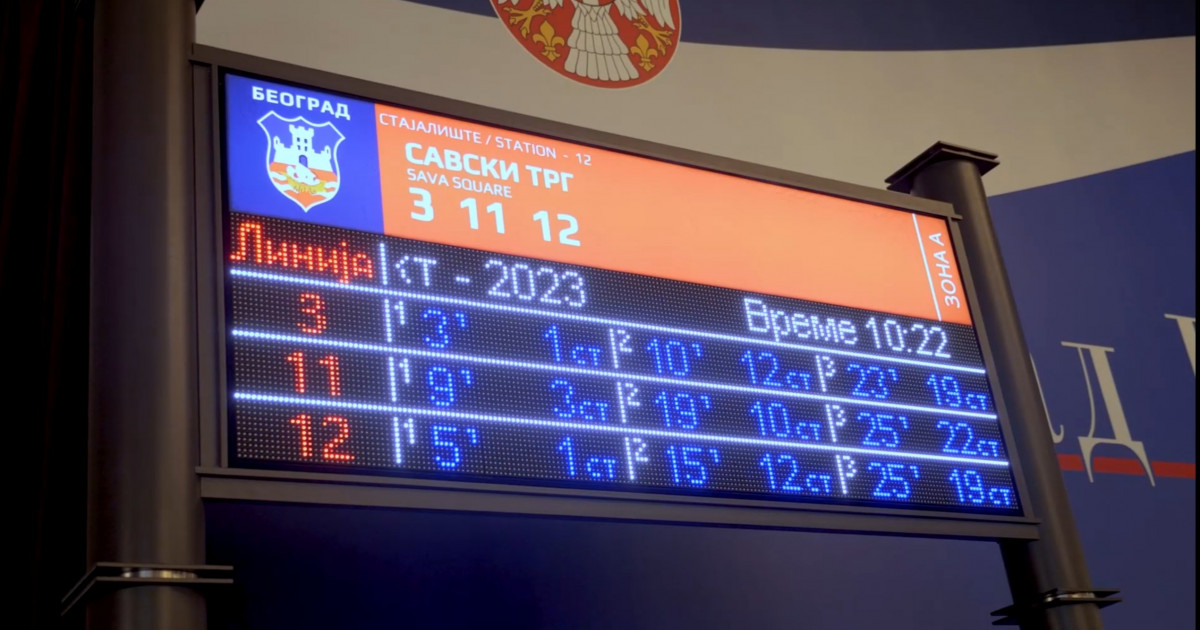 Gradski prevoz: Evo kako će izgledati nove info-table